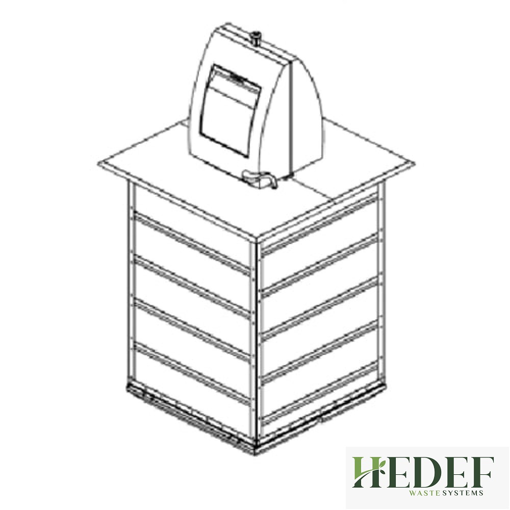 3500 liter underground waste container